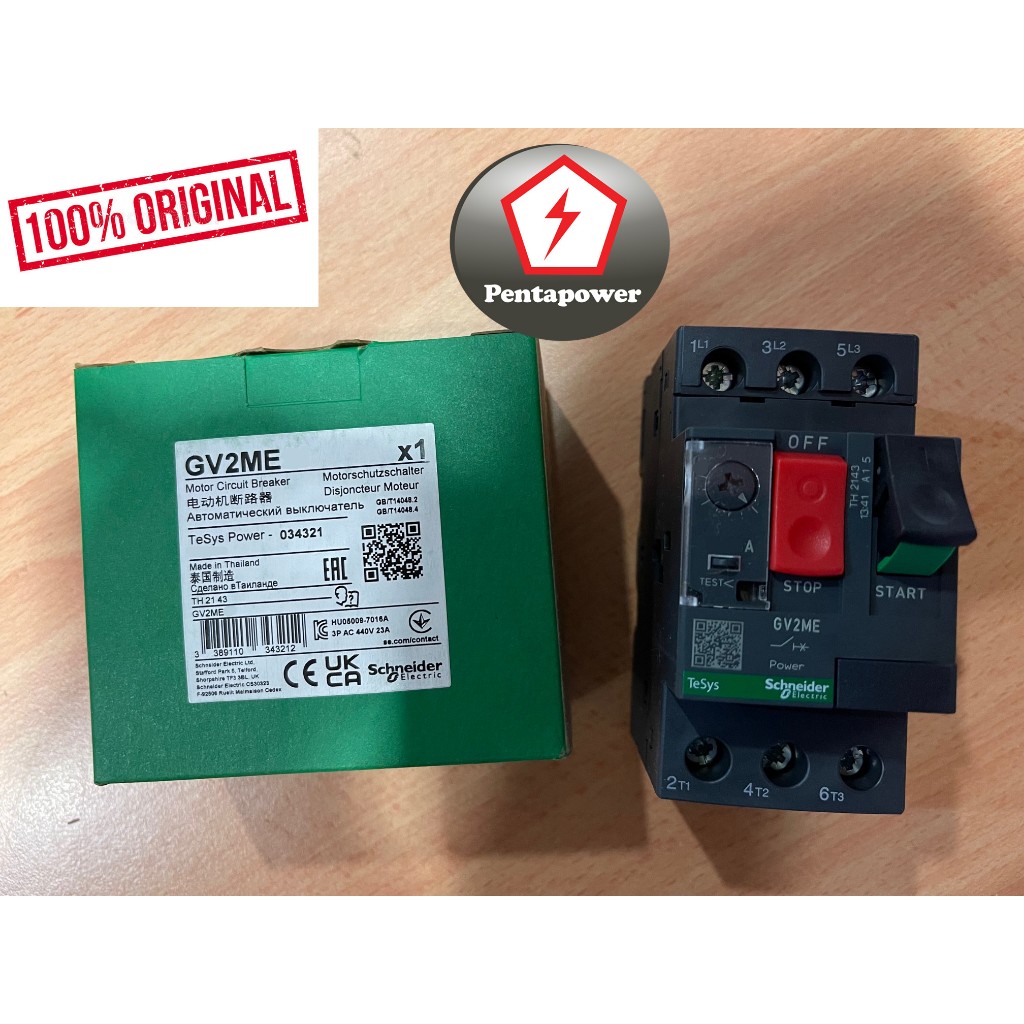 SCHNEIDER GV2ME MOTOR CIRCUIT BREAKER (GV2ME05 GV2ME06 GV2ME07 GV2ME08 ...