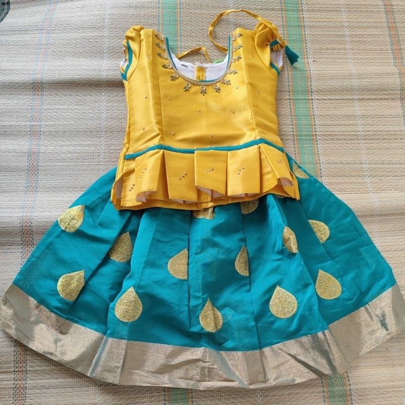Puff Sleeve Kutties Pattu Pavadai Ready to ship | Shopee Malaysia
