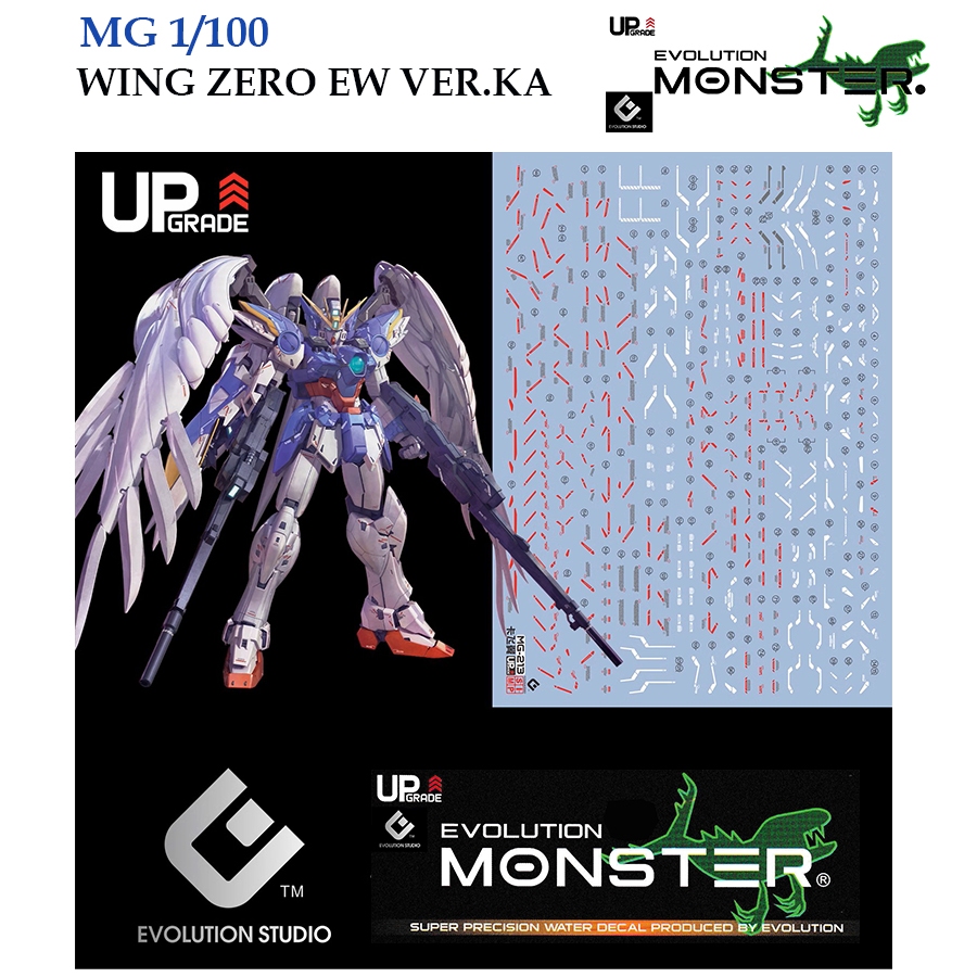 [MONSTER EVO] MG213 MG 1/100 WING ZERO EW VER.KA WATER SLIDE DECAL ...