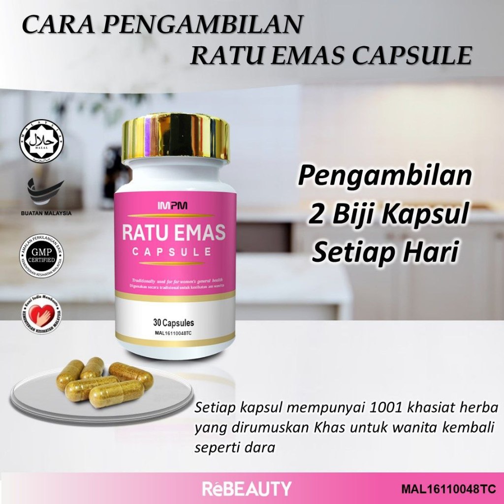 RATU EMAS BEAUTY CAPSUL WANITA KESIHATAN LUARAN DAN DALAMAN HERBA ASLI ...