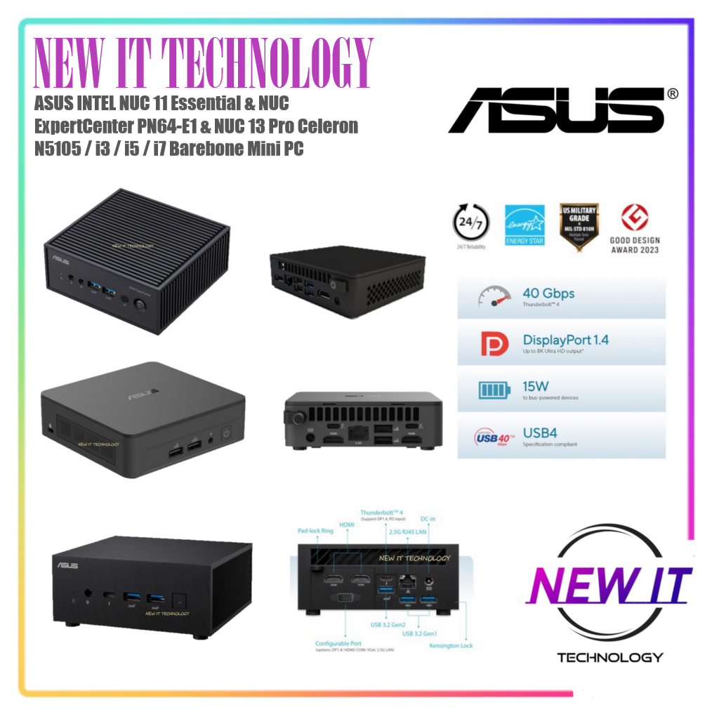 ASUS INTEL NUC 11 Essential & NUC ExpertCenter PN64-E1 & NUC 13 Pro ...