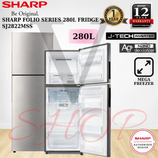 SHARP 280L || 320L SMILE SERIES 2 DOOR REFRIGERATOR SJ285MSS ...
