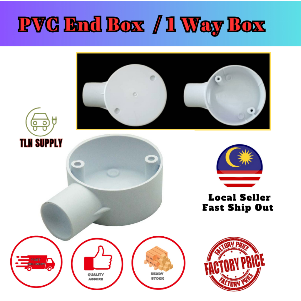 100pcs/50pcs/30pcs PVC 1WAY BOX/ END BOX 20mm & 25mm | Shopee Malaysia