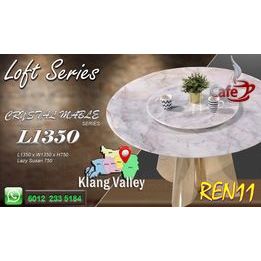 Dining Table ，Meja makan , Crystal Marble Table Top 1300mm Round ...