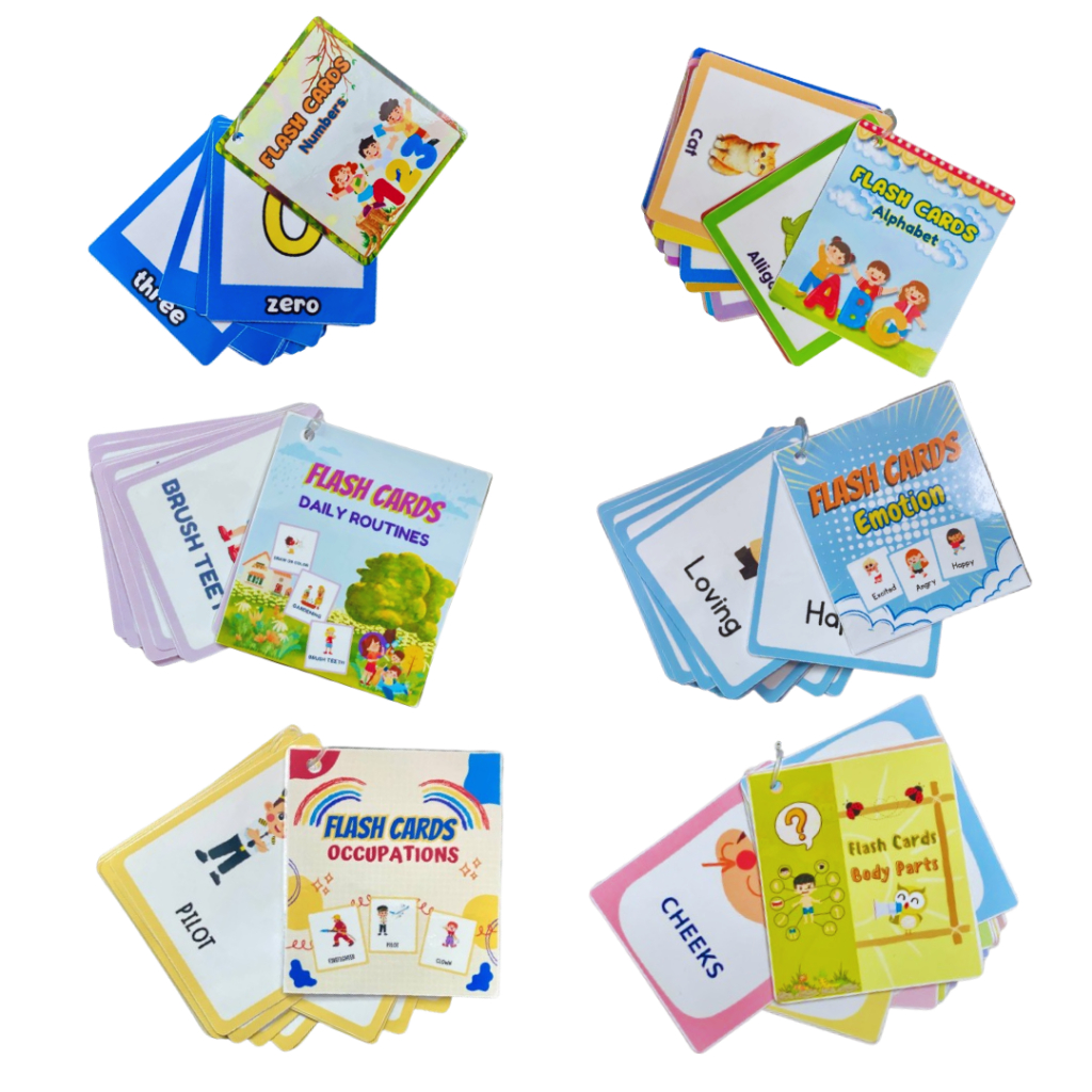 Early Learning Flash Cards Alphabet Number Fruits Shape Color Animals ...