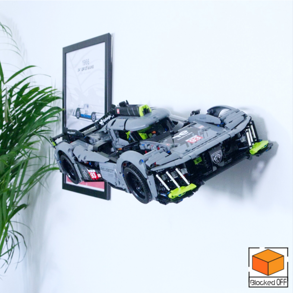 Wall Mount for Lego Technic Peugeot 9X8 LE MANS Hypercar (42156) (2 in ...