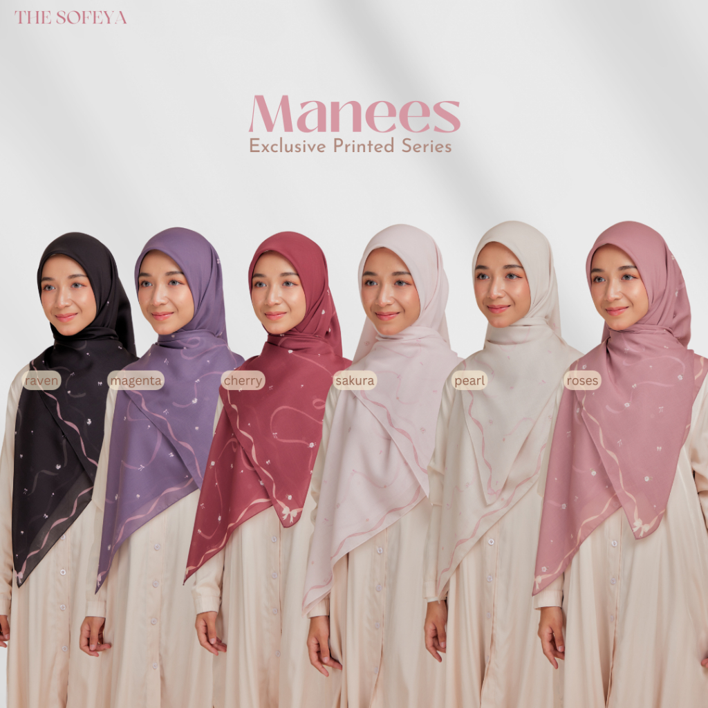Manees Series (coquette inspired)- Bawal Printed Bidang 50 Cotton Voile Tudung Labuh Bawal ...