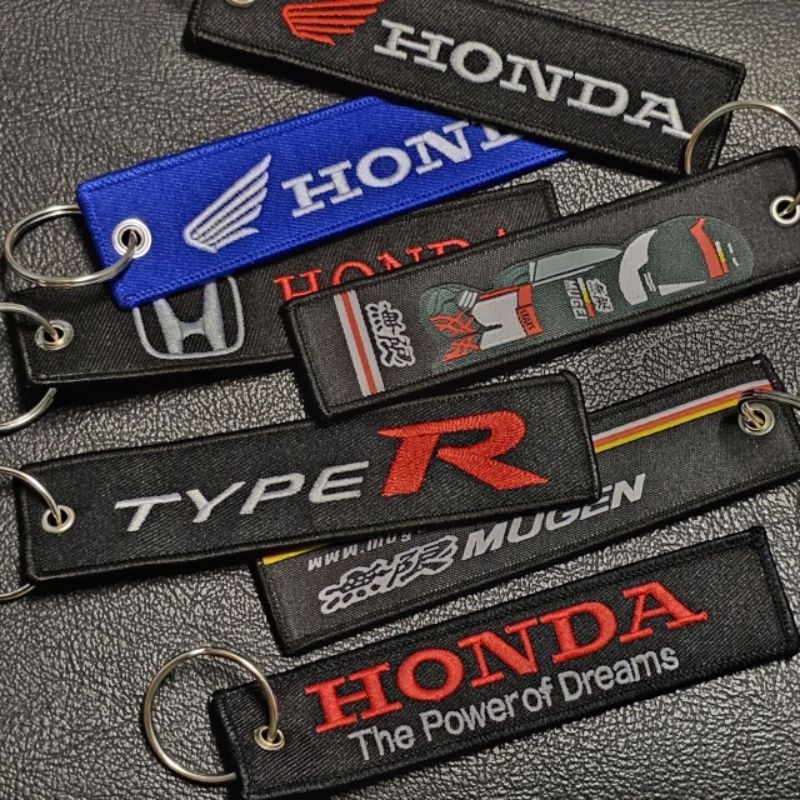 Keychain HONDA type R mugen Motorcycle Motorsport brand Woven Fabric ...