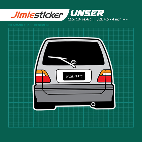 Sticker Kereta Toyota Unser, Sticker Belakang , Custom Sticker, Car ...