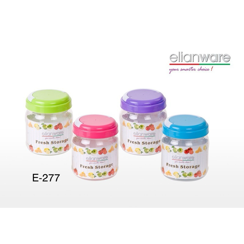 Elianware 900ml Bekas Kuih Raya E-277 AirTight Round Canister Jar ...