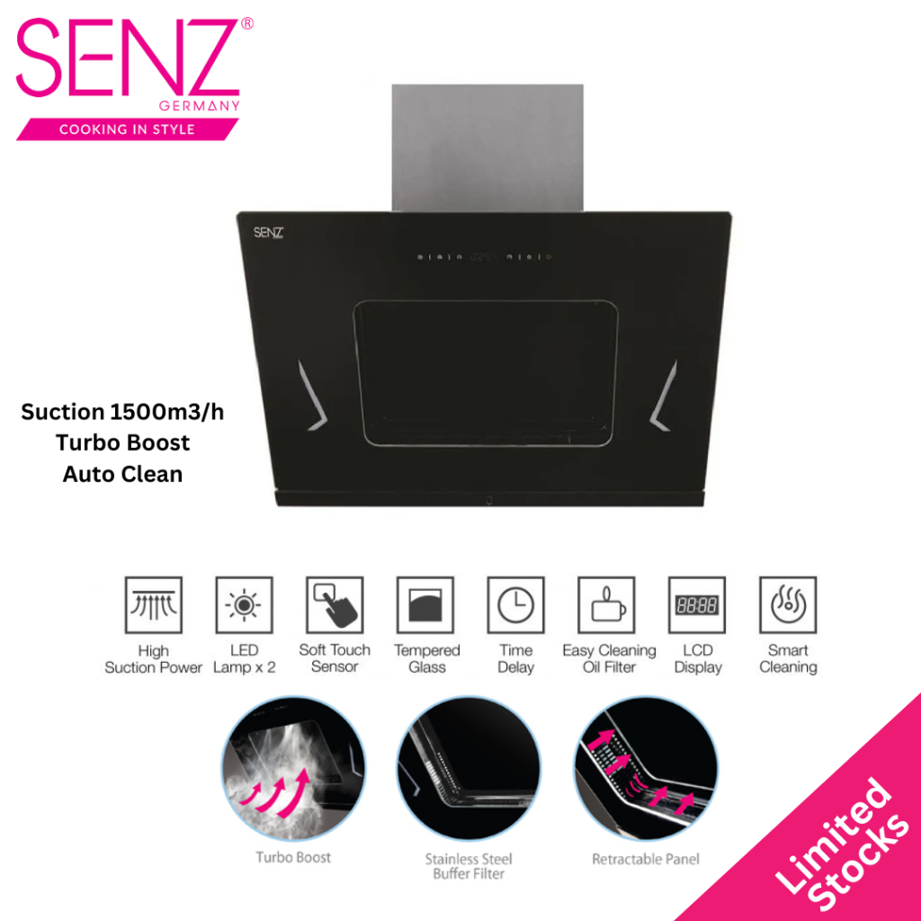 Senz Hood SENZ 1500M3/HR SZ-CH930AC CHIMNEY COOKER HOOD | Shopee Malaysia