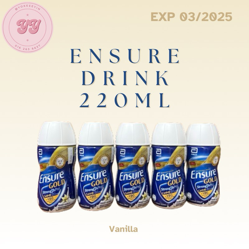 Ensure Gold 220ML - Ready to drink (Vanilla) 5 bottle (EXP 10/2025) | Shopee Malaysia