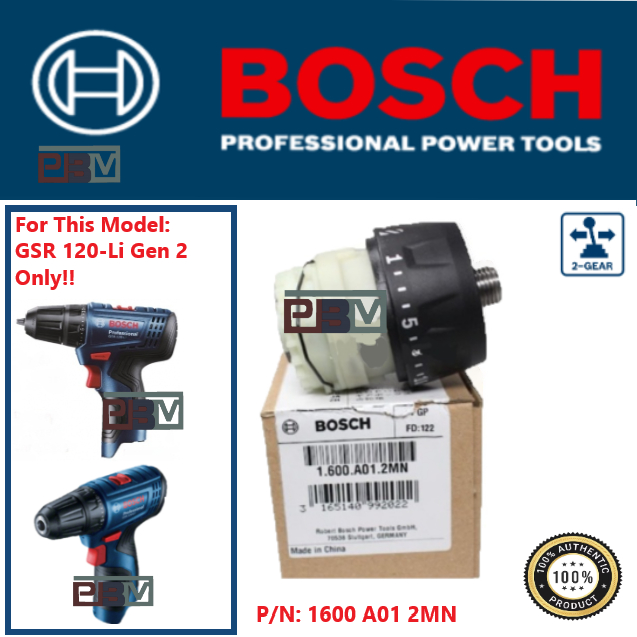 BOSCH GSR120-LI GEAR BOX (GEN2) 1600 A01 2MN Cordless Drill Battery ...