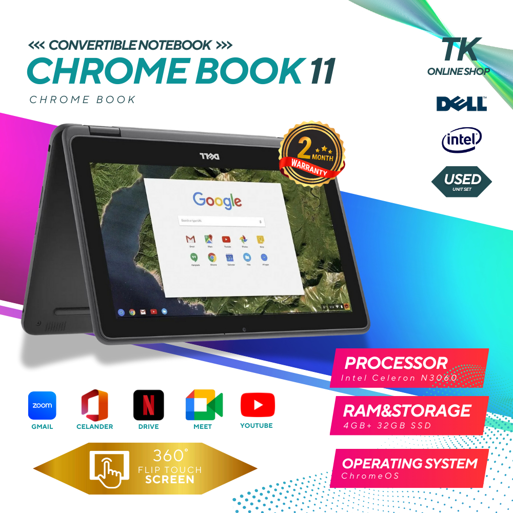 Dell Chromebook 11 3189 2 in 1 (Touch Screen + Play Store) - Intel ...