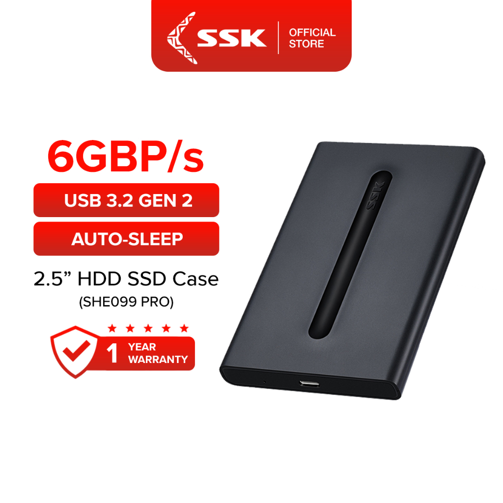 SSK HDD SSD Exclosure Gen 2 USB C (6Gbp/s x 2.5") SHE099 Pro | Shopee ...