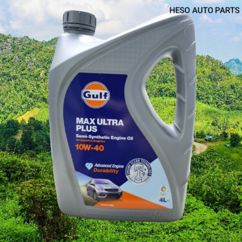 Gulf MAX Ultra Plus 10W-40 Semi-syntheticpassenger car oil with Engine ...