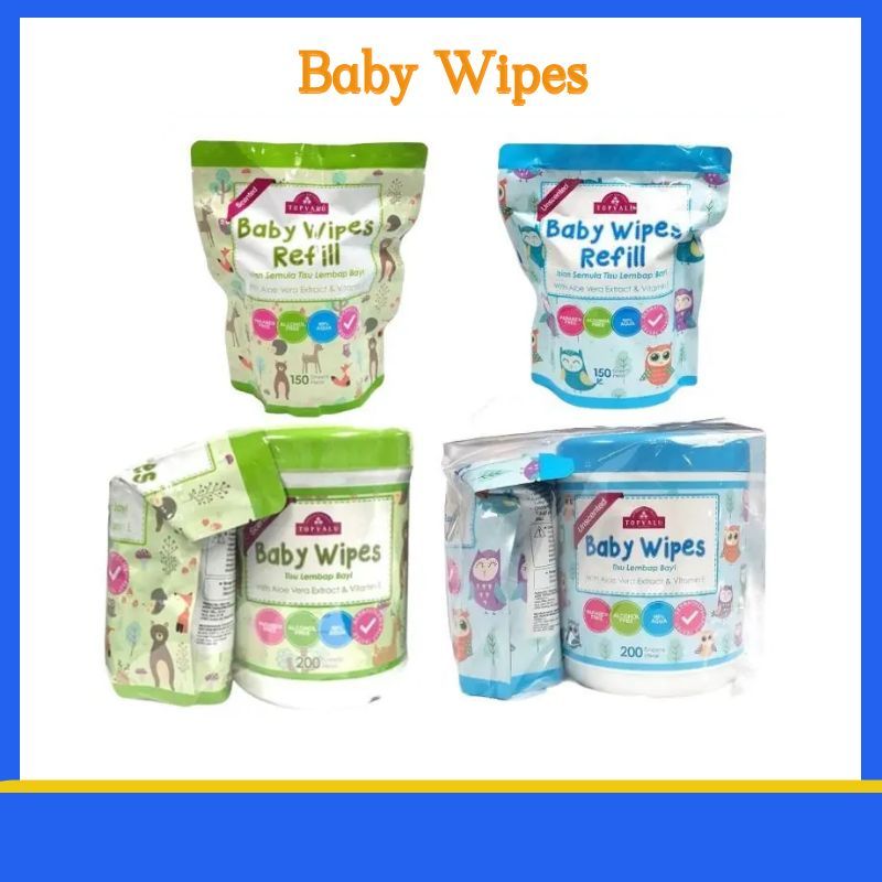 TOPVALU Baby Wipes (Scent/Unscented) | Shopee Malaysia