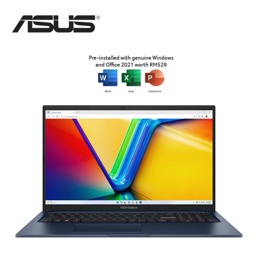 Asus VivoBook 17 A1704V-AAU012WMS 17.3'' FHD Laptop Quiet Blue ( C7 ...