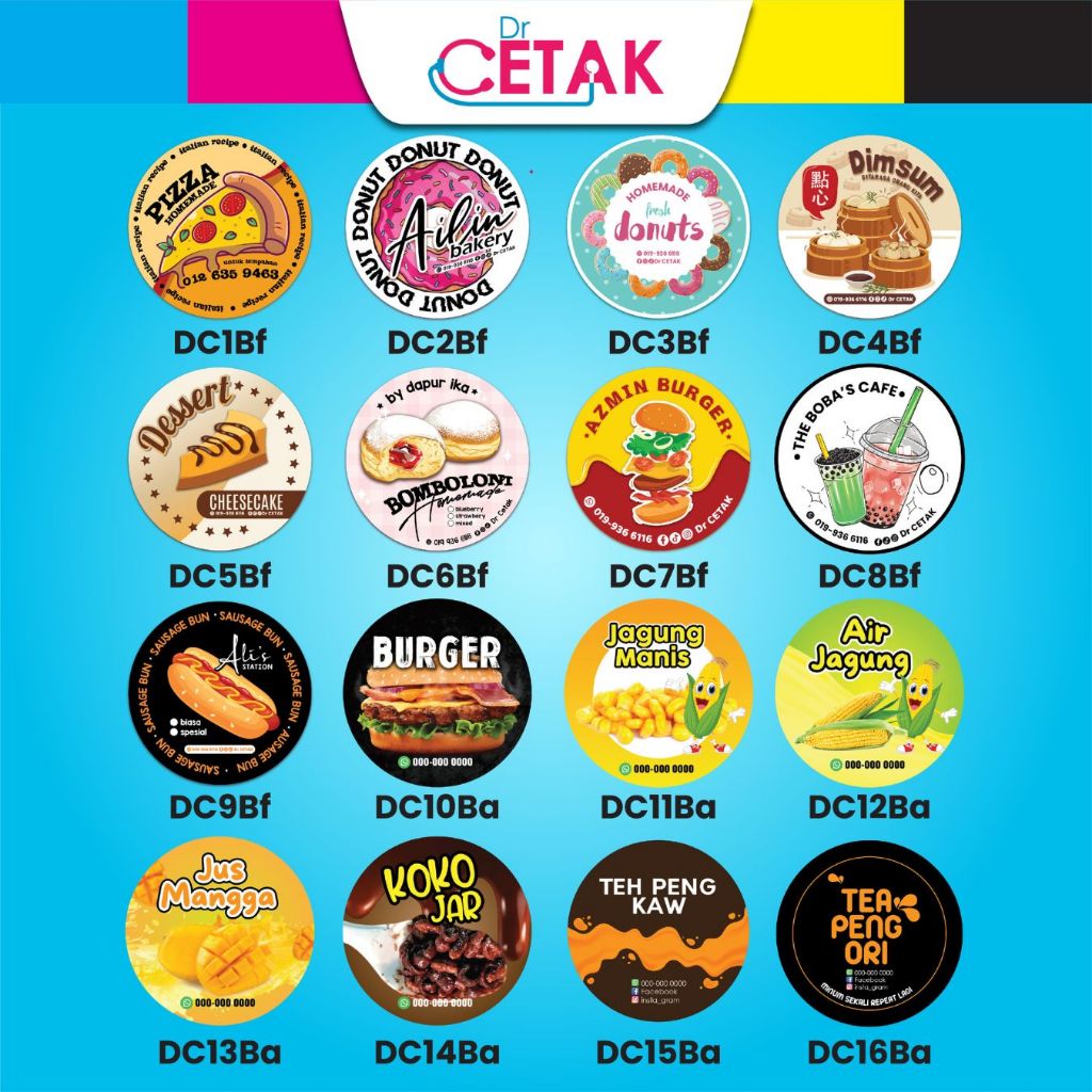Stiker Design Sendiri Label Printing Murah Sticker 𝗥𝗘𝗔𝗗𝗬 𝗗𝗘𝗦𝗜𝗚𝗡 100pcs ...