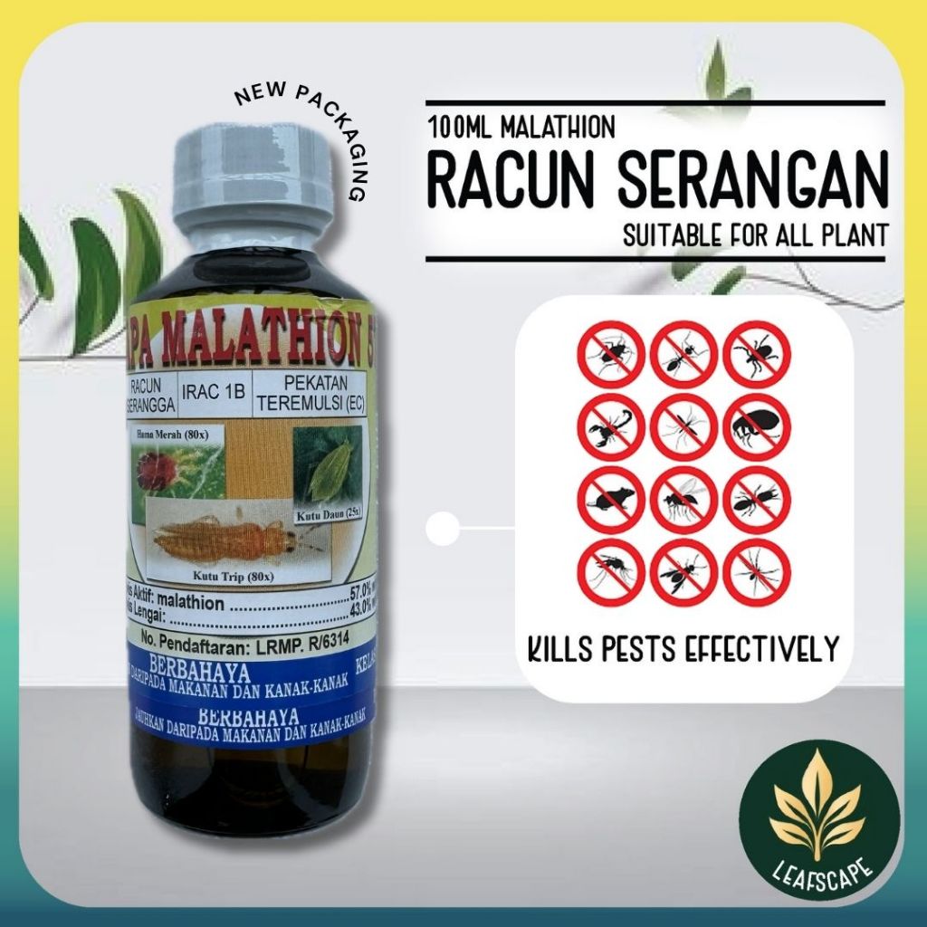 Racun Serangan 100ML Wesco Malathion Kutu Putih Kutu Pokok Insecticide ...