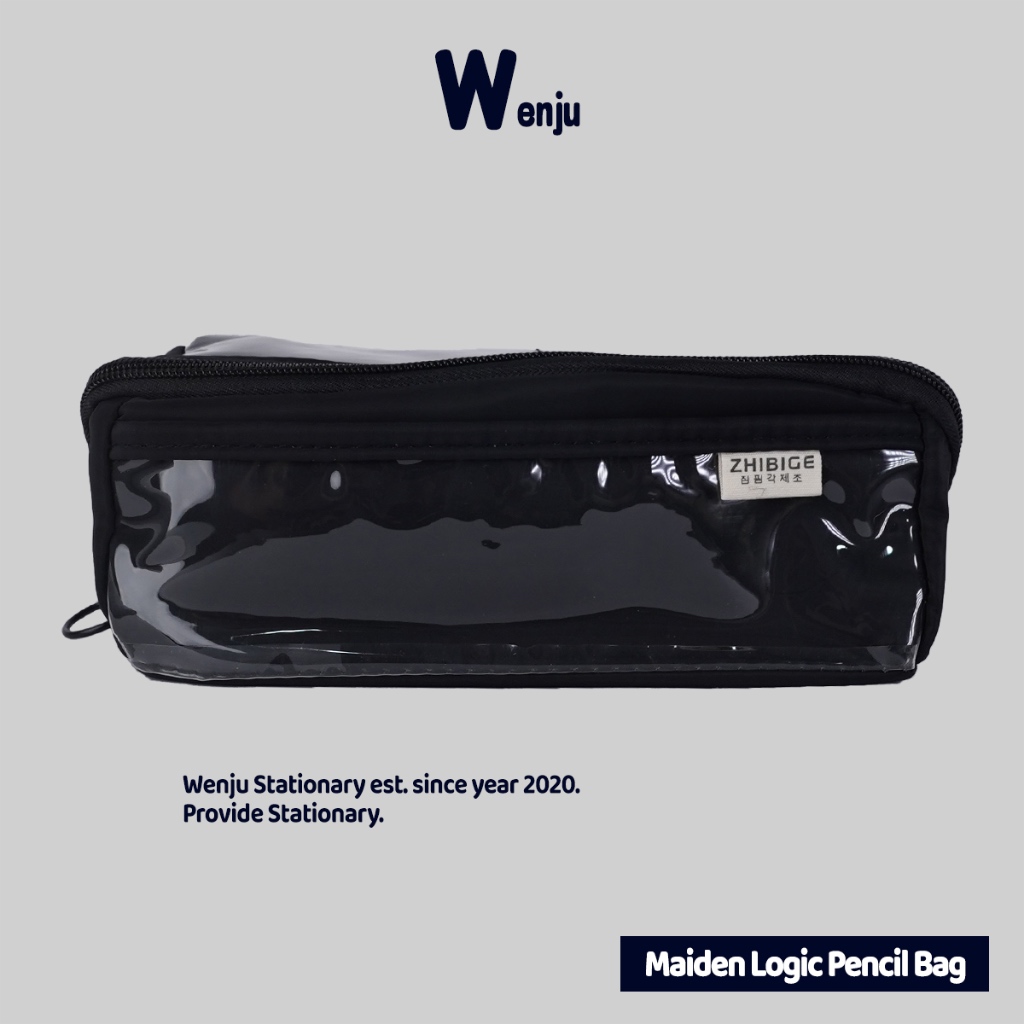 WENJU | ZHIBIGE Pencil Bag Dual Layer Prism Transparent Japanese Style ...