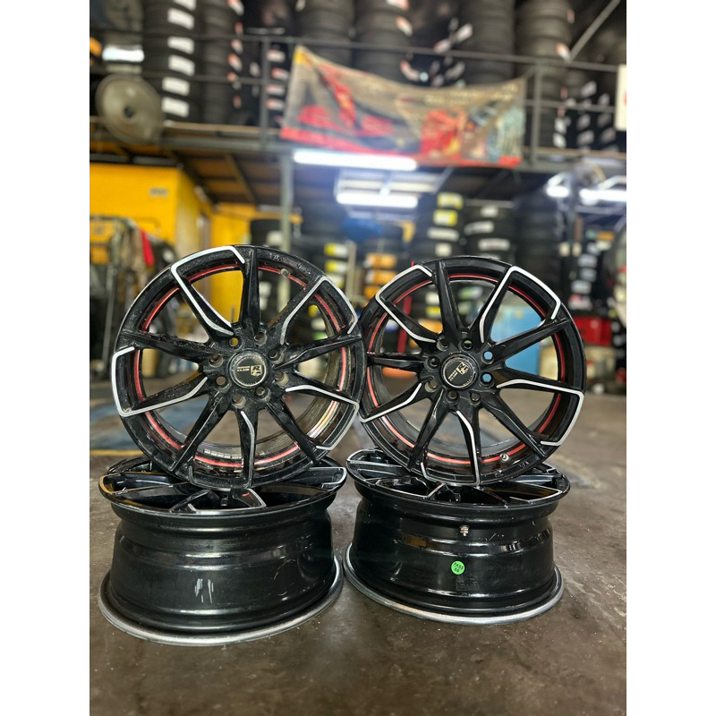 Rim 2nd 14” 15" dan 16 & 17 pcd100/pcd114 viva/saga/myvi/alza/wira ...