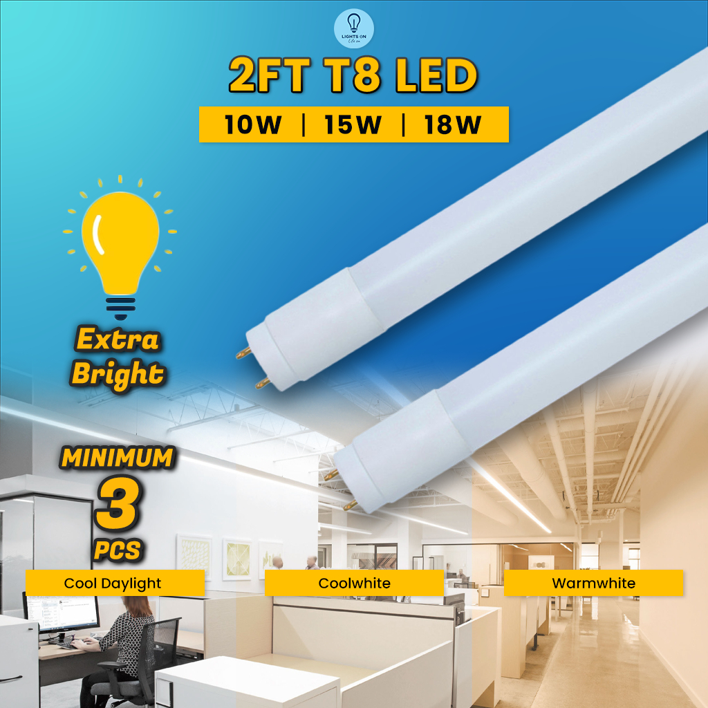 2FT T8 LED TUBE 10w/15w/18w Led Tube Light Lampu Panjang Pendek LED Lampu Kalimantang LED Lampu ...