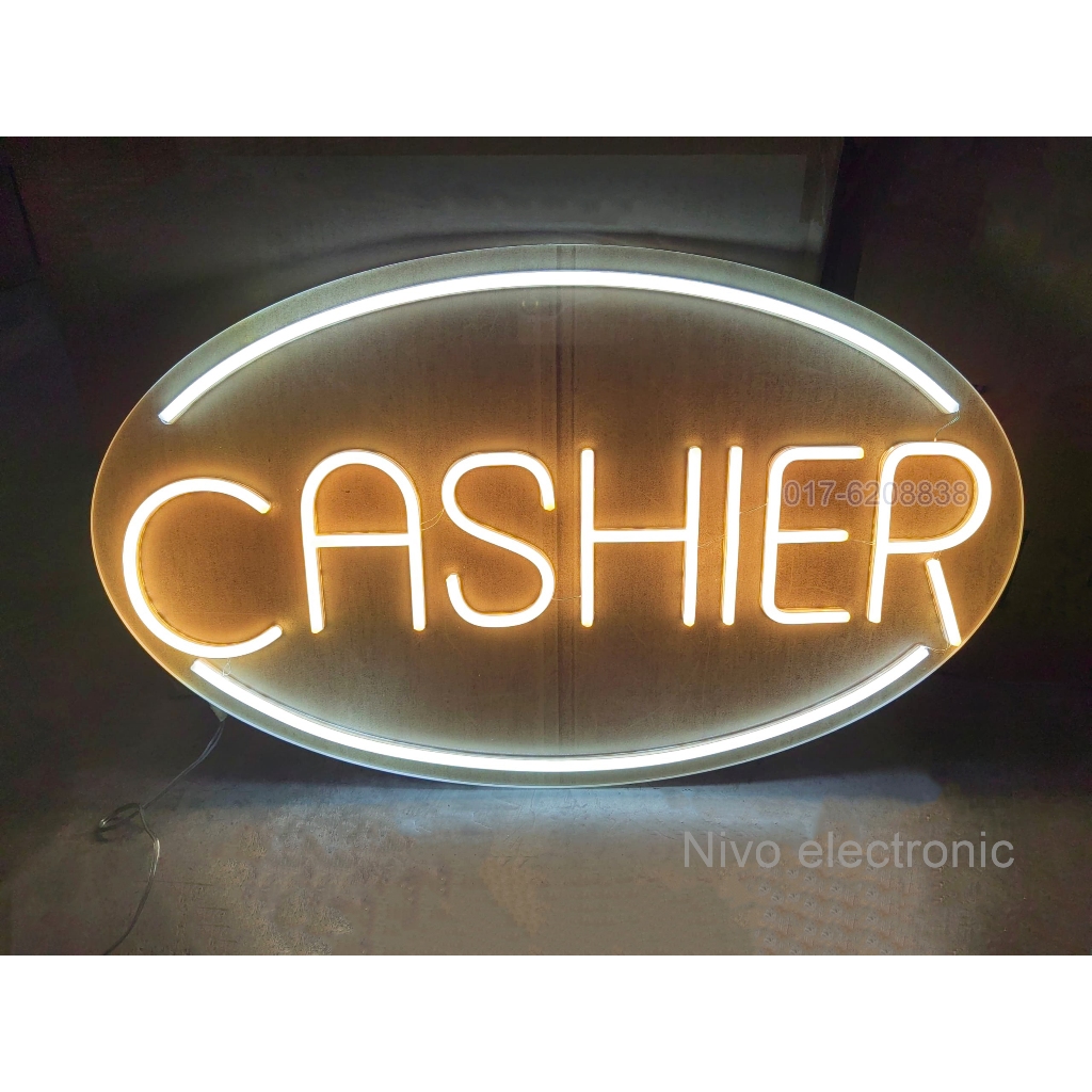 CASHIER NEON LIGHT LED SIGNBOARD 59CM X 36CM | Shopee Malaysia