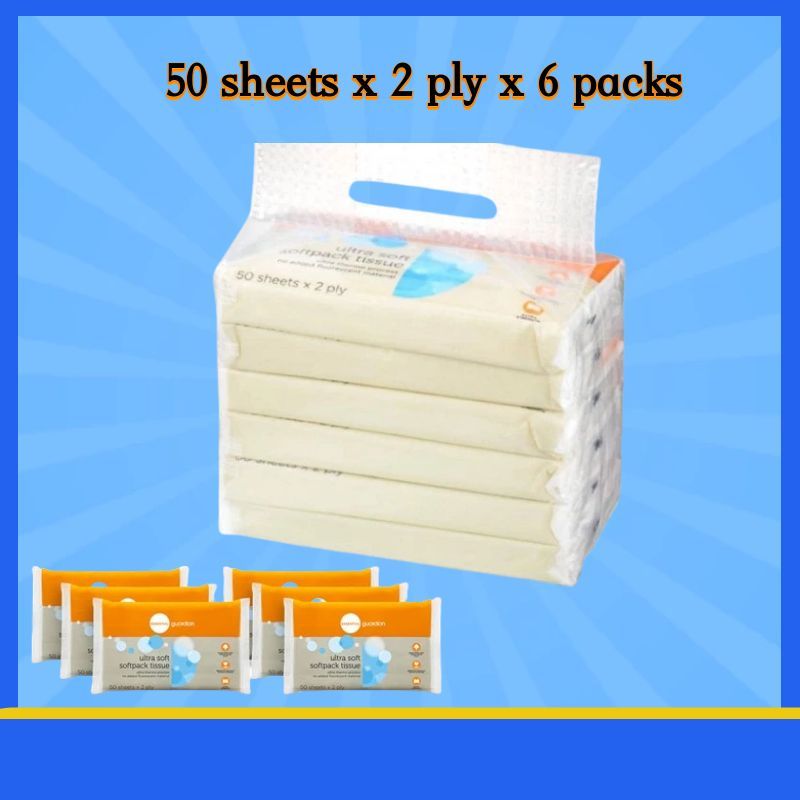 Guardian Ultra Soft Facial Tissue 2ply 50's X 6 Packs | Shopee Malaysia
