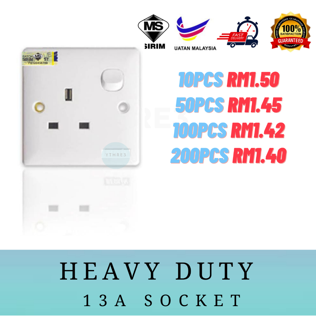 13A Single Switch Socket 13A Switch lampu Electric Socket 13A Socket ...