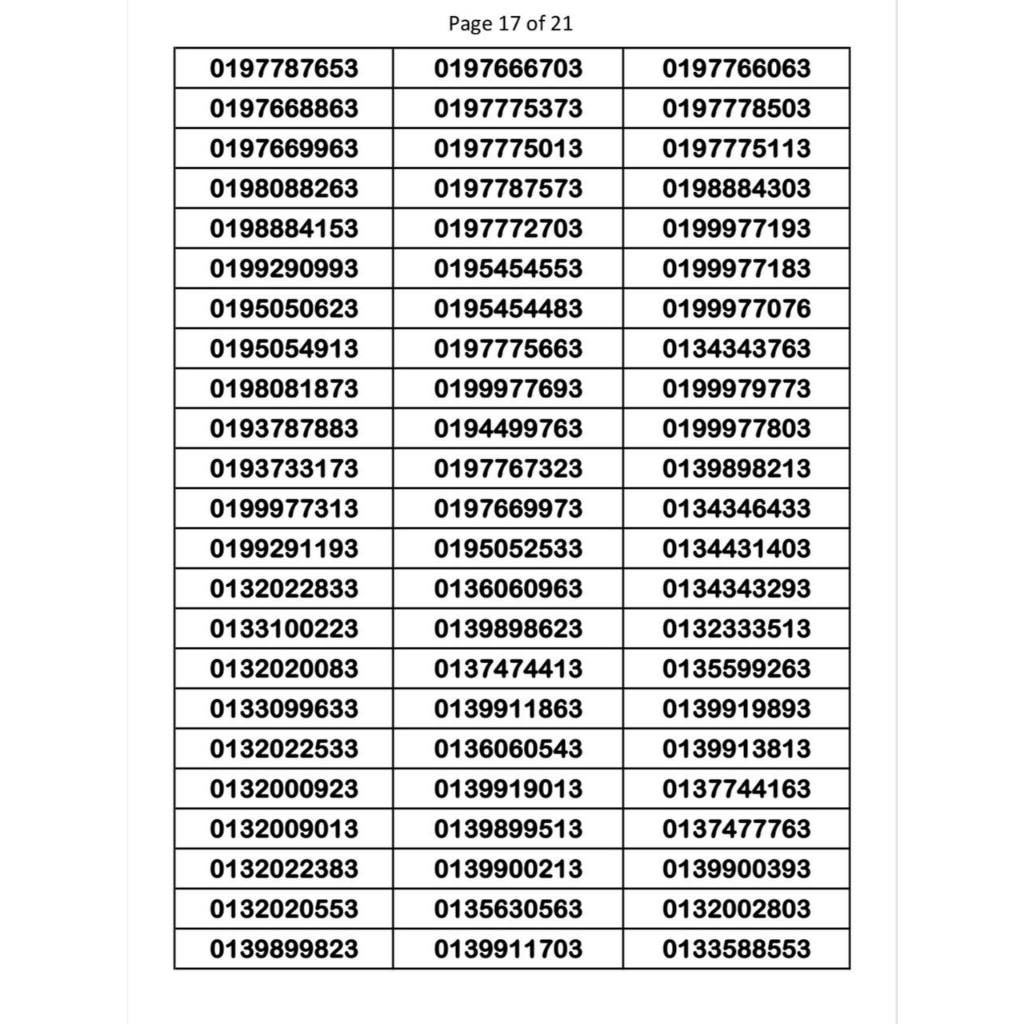 Prepaid VIP Special Number Sim Card 230 (17) | Shopee Malaysia