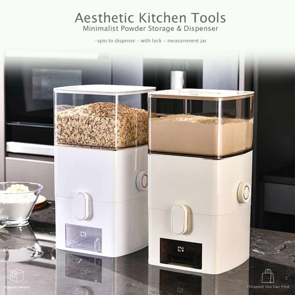 CYCF Minimalist Cream White Powder Starch & Oat Meal Storage ...