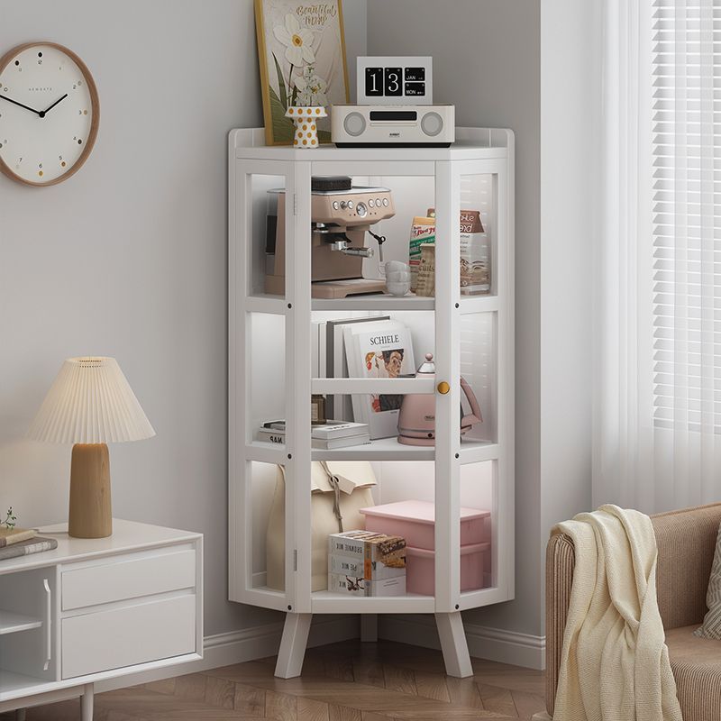 Corner triangle cabinet living room kitchen storage rack acrylic ...