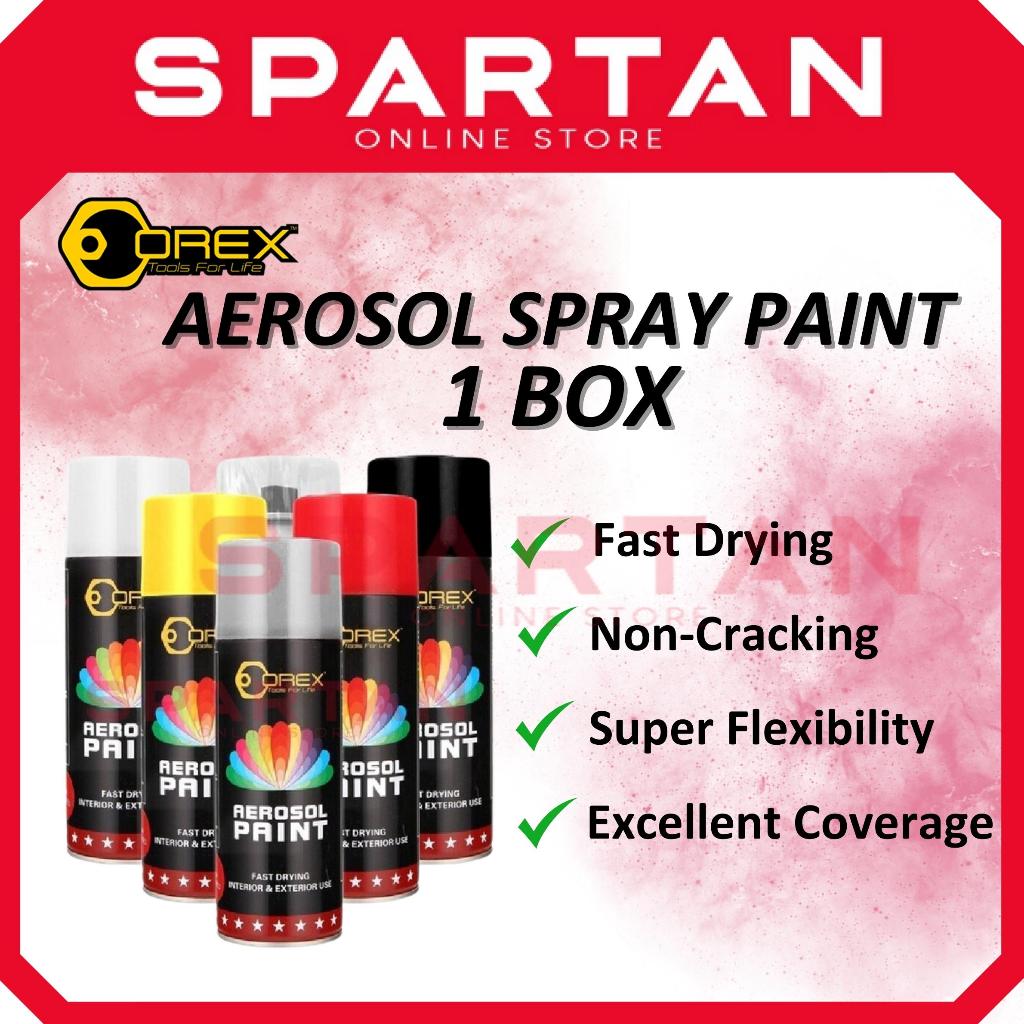 OREX [1 Box = 12 Units] 400ml Aerosol Spray Paint Automotive Quality ...