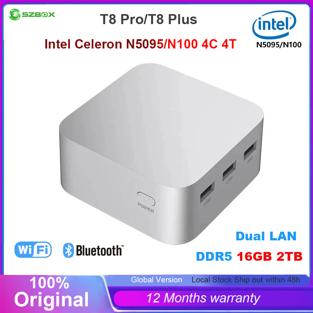 T8 PLUS Mini PC Gamer Intel N150 N5095 Windows 11 Mini PC Gaming N100 ...