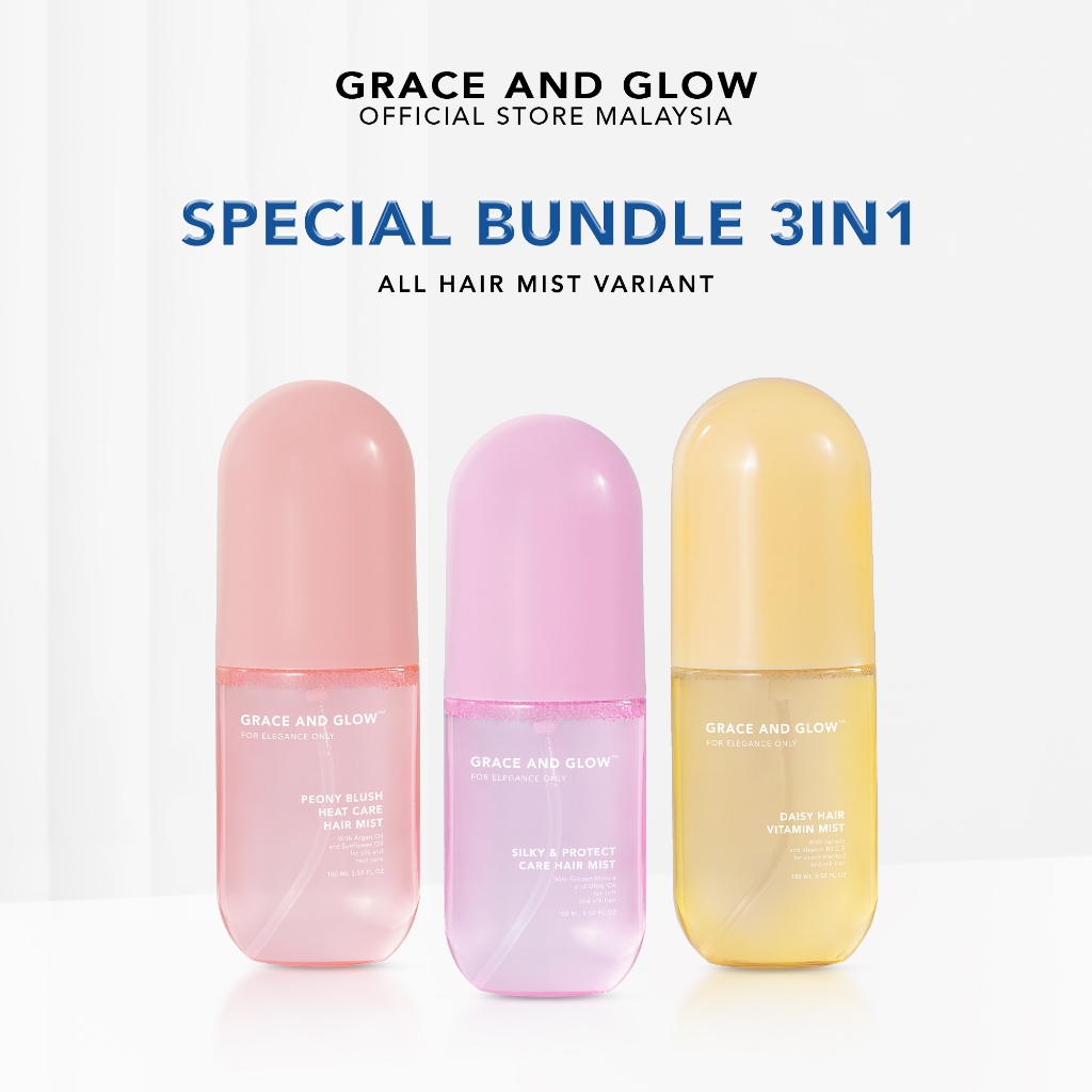 Grace and Glow SPECIAL Bundle 3in1 Silky + Daisy + Peony Blush Hair ...