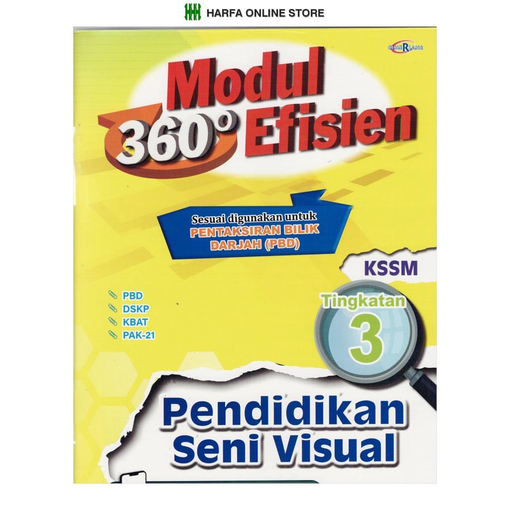 BUKU LATIHAN : MODUL 360 EFISIEN PENDIDIKAN SENI VISUAL TINGKATAN 3 KSSM | Shopee Malaysia