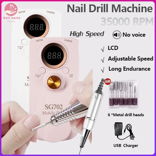Nail.World Nail Drill Machine 35000 RPM Electric Gel Polish Remover ...