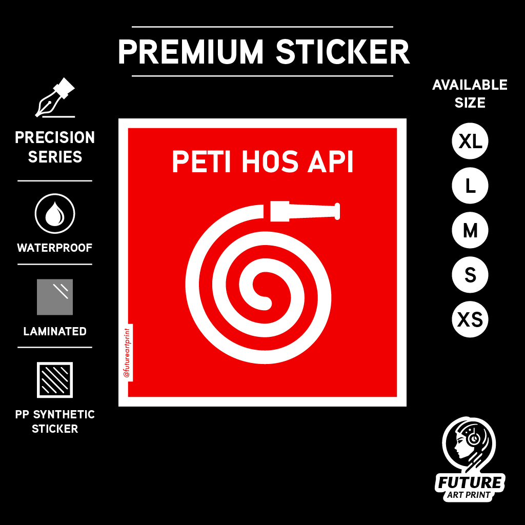 Peti Hos Api Stiker. Premium Sticker Square Sign Emergency Signage ...