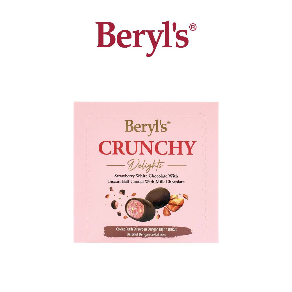 Beryl's Crunchy Delights Strawberry Chocolate With Milk Chocolate (60g ...