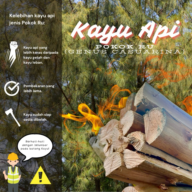 1 IKAT KAYU API 35cm |BBQ|CAMPING|SALAI (Kayu Pokok Ru) | Shopee Malaysia