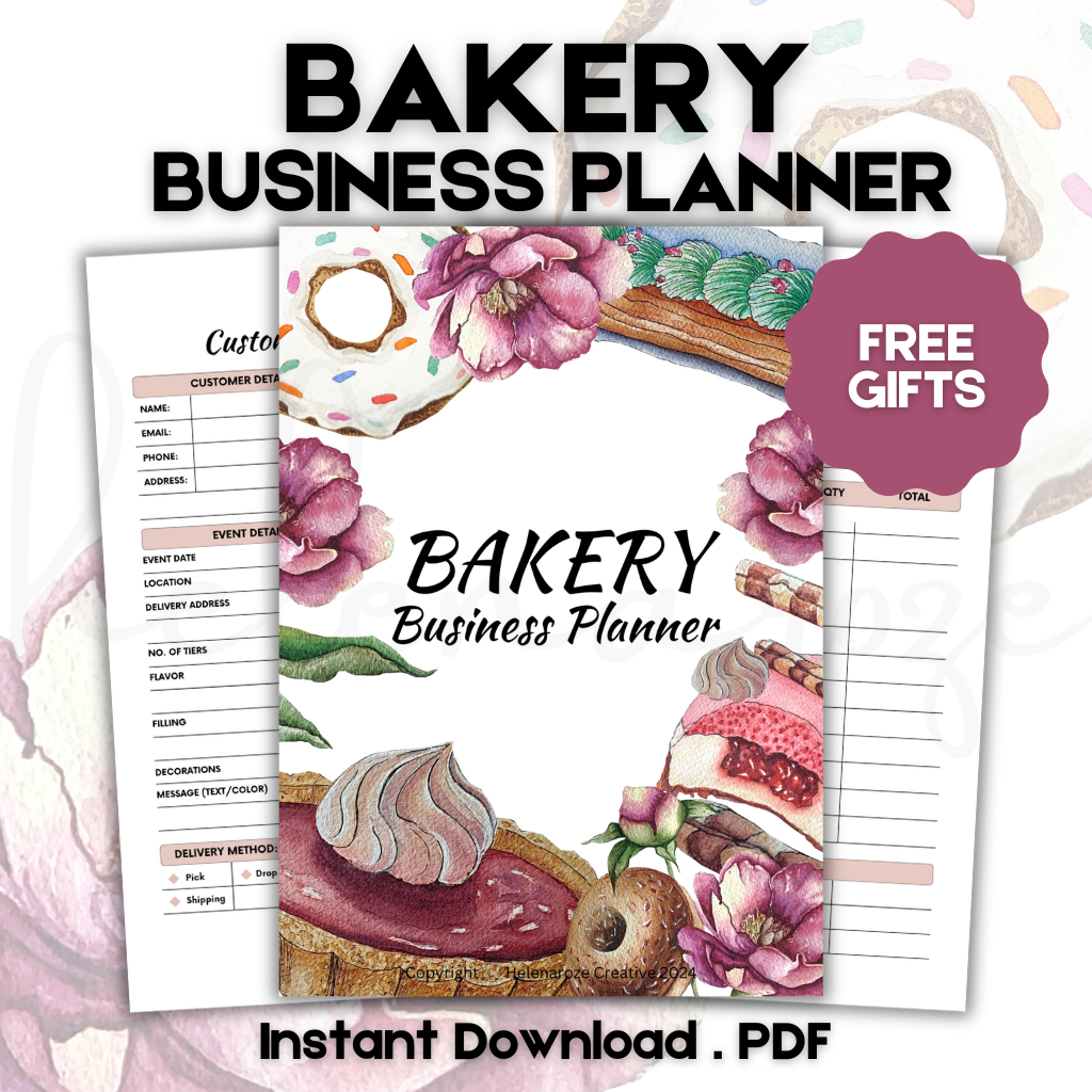Bakery Business Planner Printable PDF, Business Planner, Planner ...