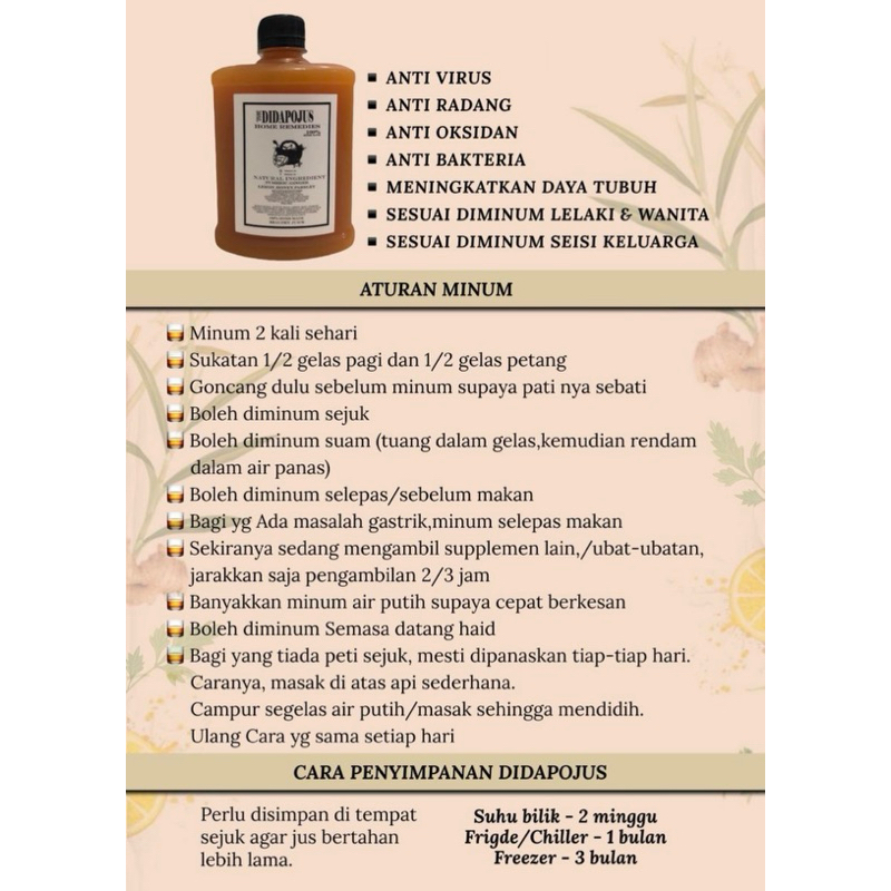 DIDAPOJUS. Jamu Moden Homemade Intan Najuwa (500ml) | Shopee Malaysia