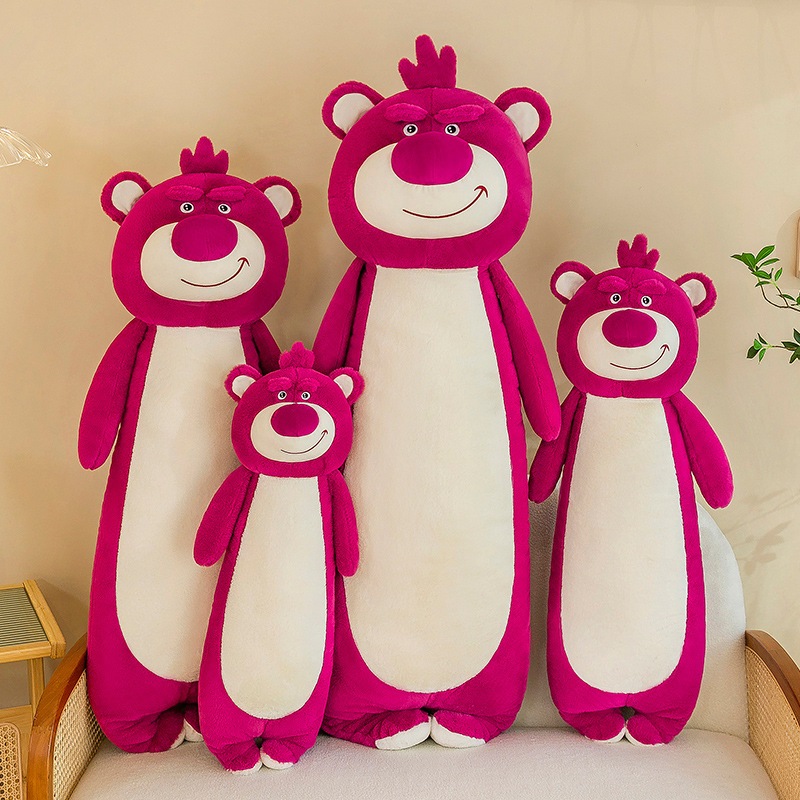 70/ 110cm Lotso Strawberry Bear Long Bolster Pillow Plush Doll Toy ...