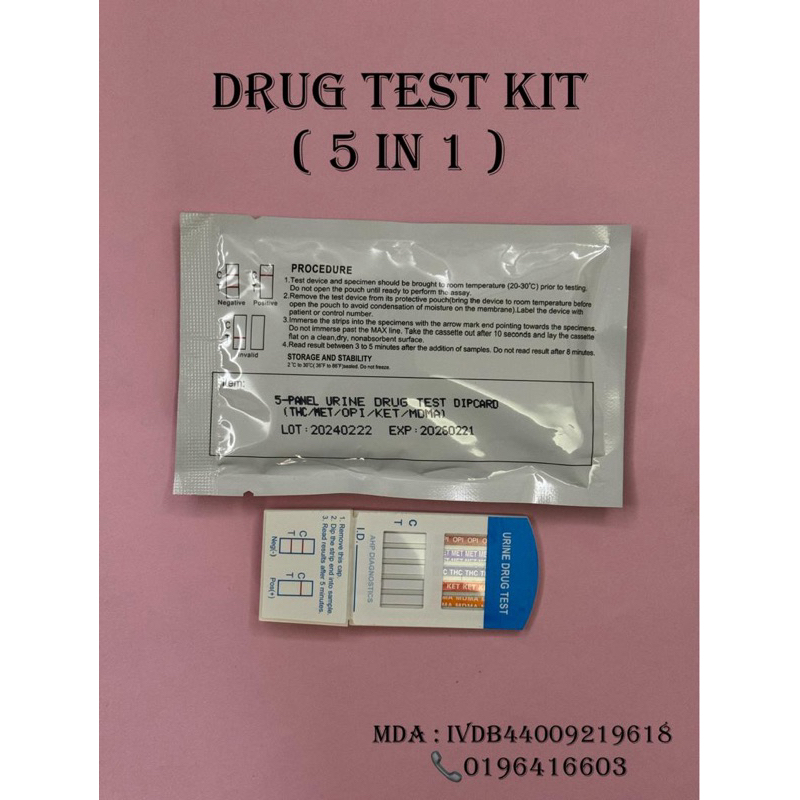 POC 3 in 1 and 5 in 1 Drug Urine Test Strips DOA (KKM - MDA Approved ...