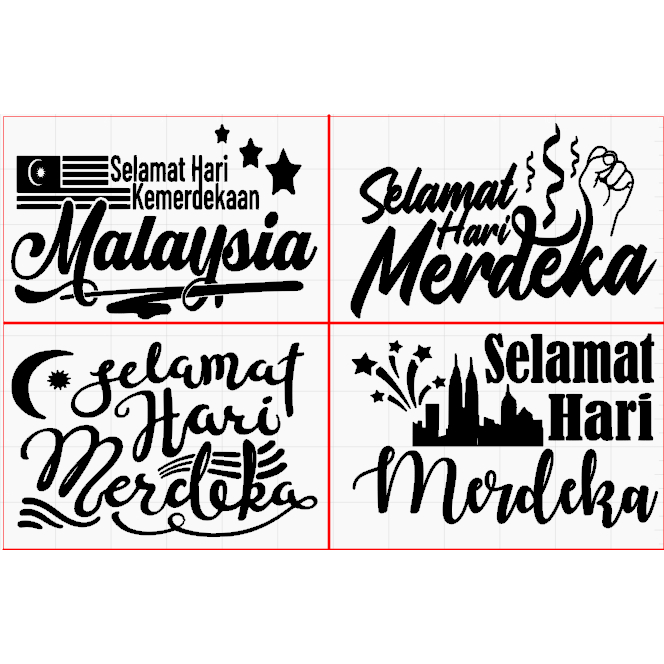 STICKER SELAMAT HARI MERDEKA INDEPENDENCE DAY MALAYSIA HOLIDAY ...