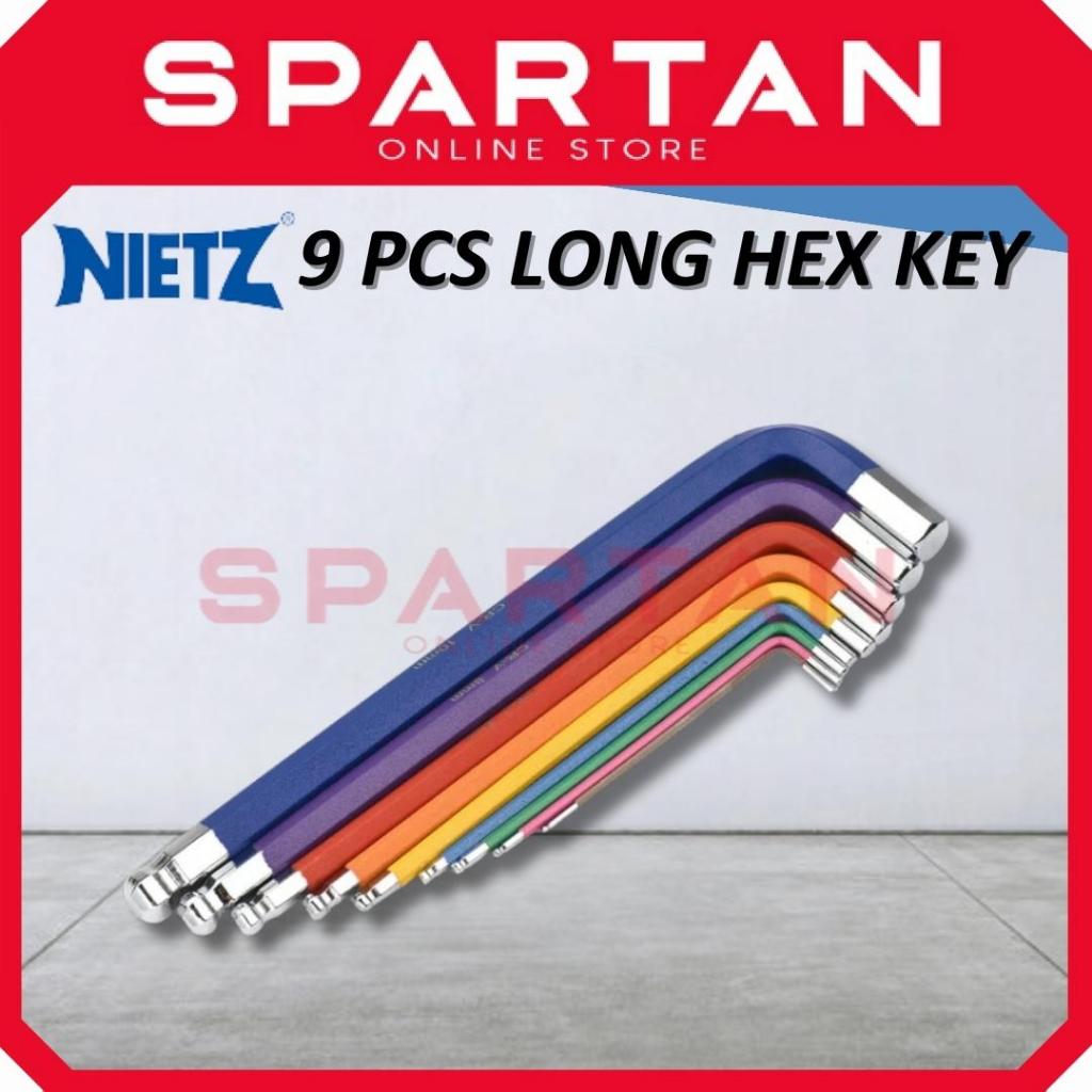 NIETZ Good Quality Magnet 9pcs Extra Long Ball Point Hex Key Wrench ...