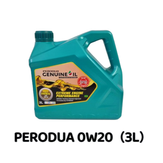PERODUA SAE 0W20 FULLY SYNTHETIC ENGINE OIL 0W-20 3L PERODUA AXIA BEZZA ...