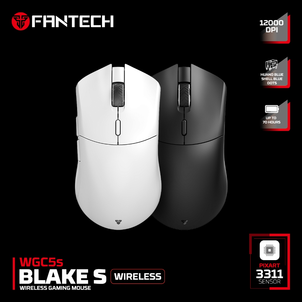 FANTECH WGC5s BLAKE S WIRELESS GAMING MOUSE 12000 DPI PIXART 3311 ...