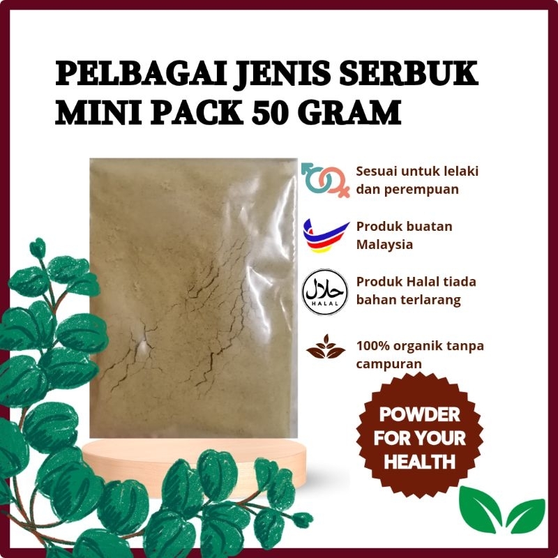 HSK [50gram] PERBAGAI JENIS JAMU POWDER HERBA SERBUK MANJAKANI SERAPAT ...